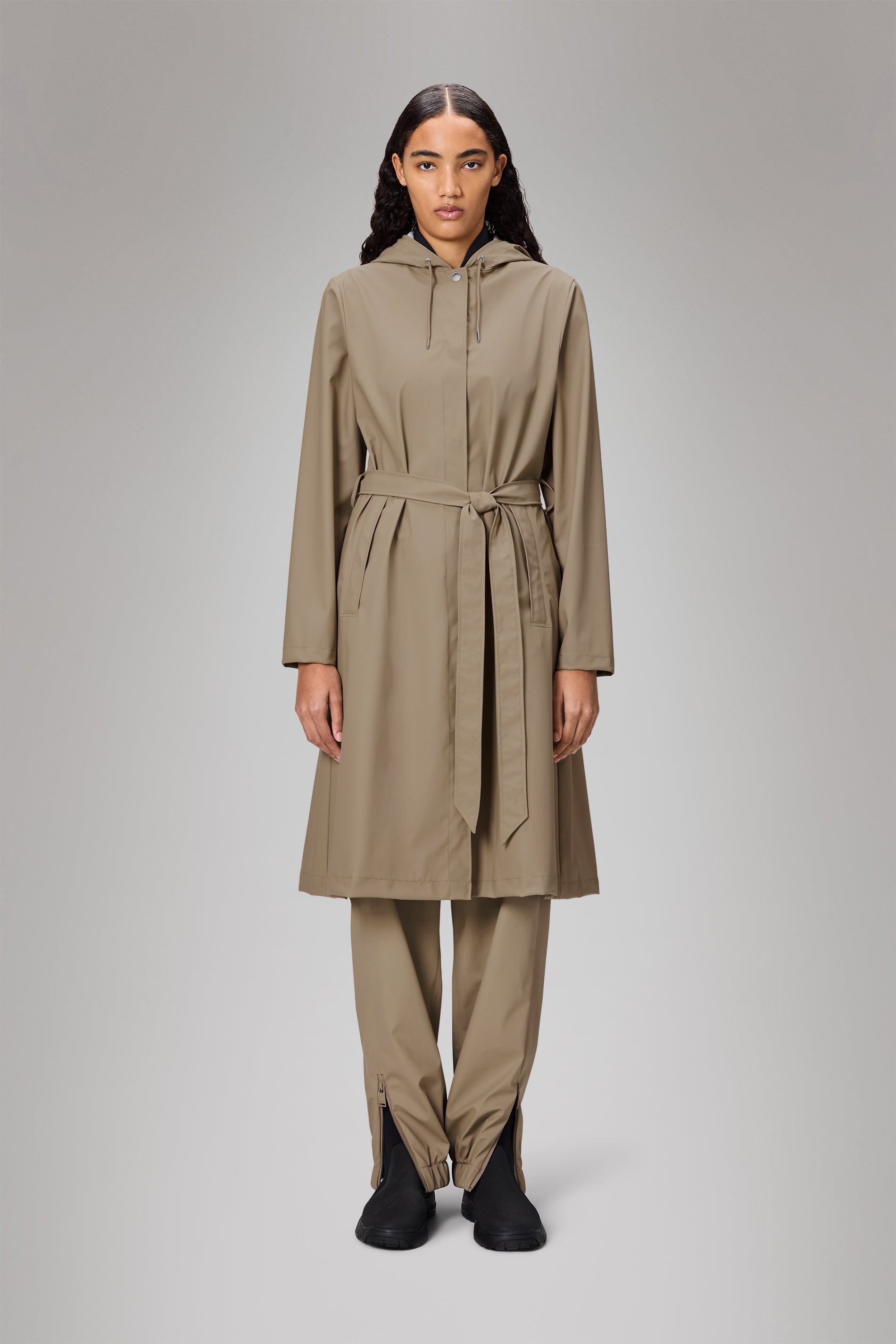 Rains® A-Line Longer W Jacket in Beige for £119 | Free Shipping