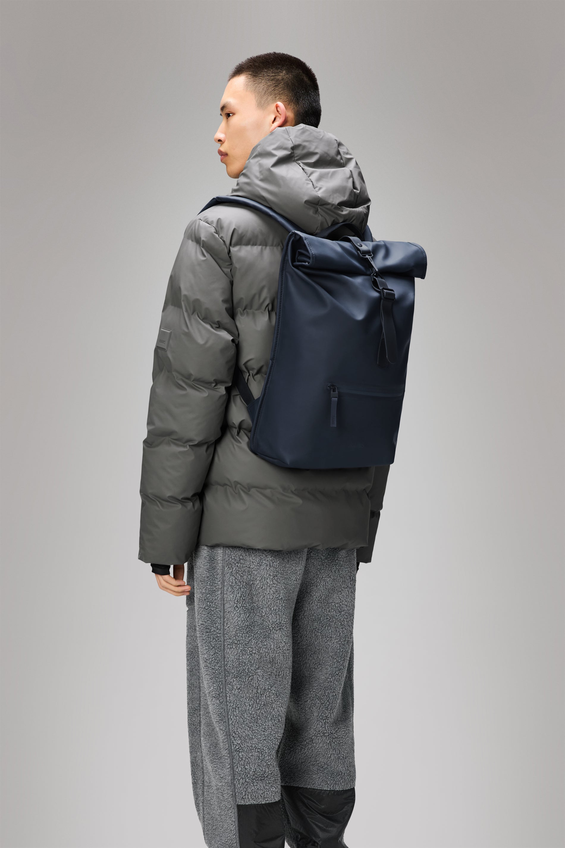 Rains® Rolltop Rucksack in Navy for £109 | Free Shipping