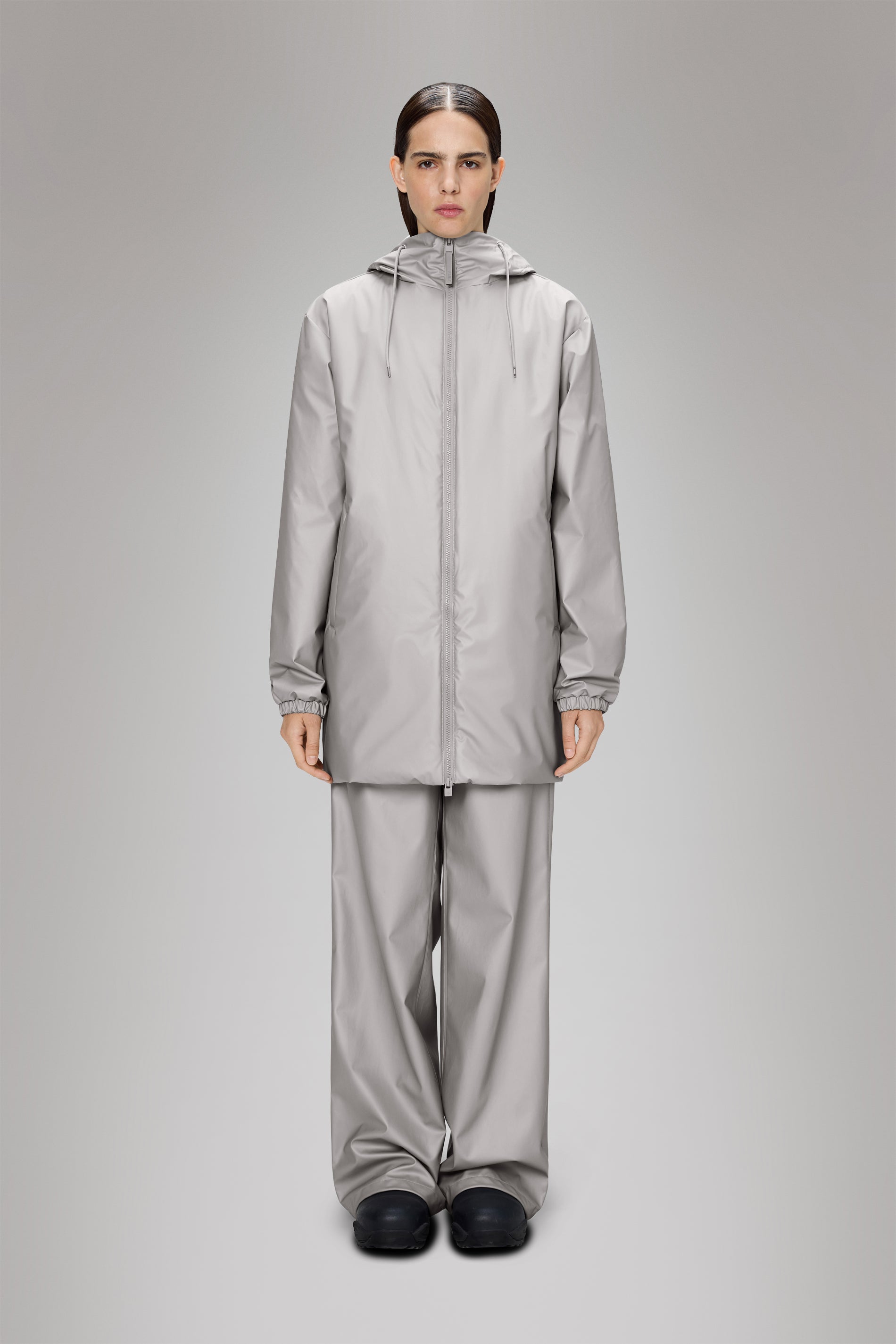 Rains® Lohja Long Insulated Jacket in Nimbus for £239 | Free Shipping