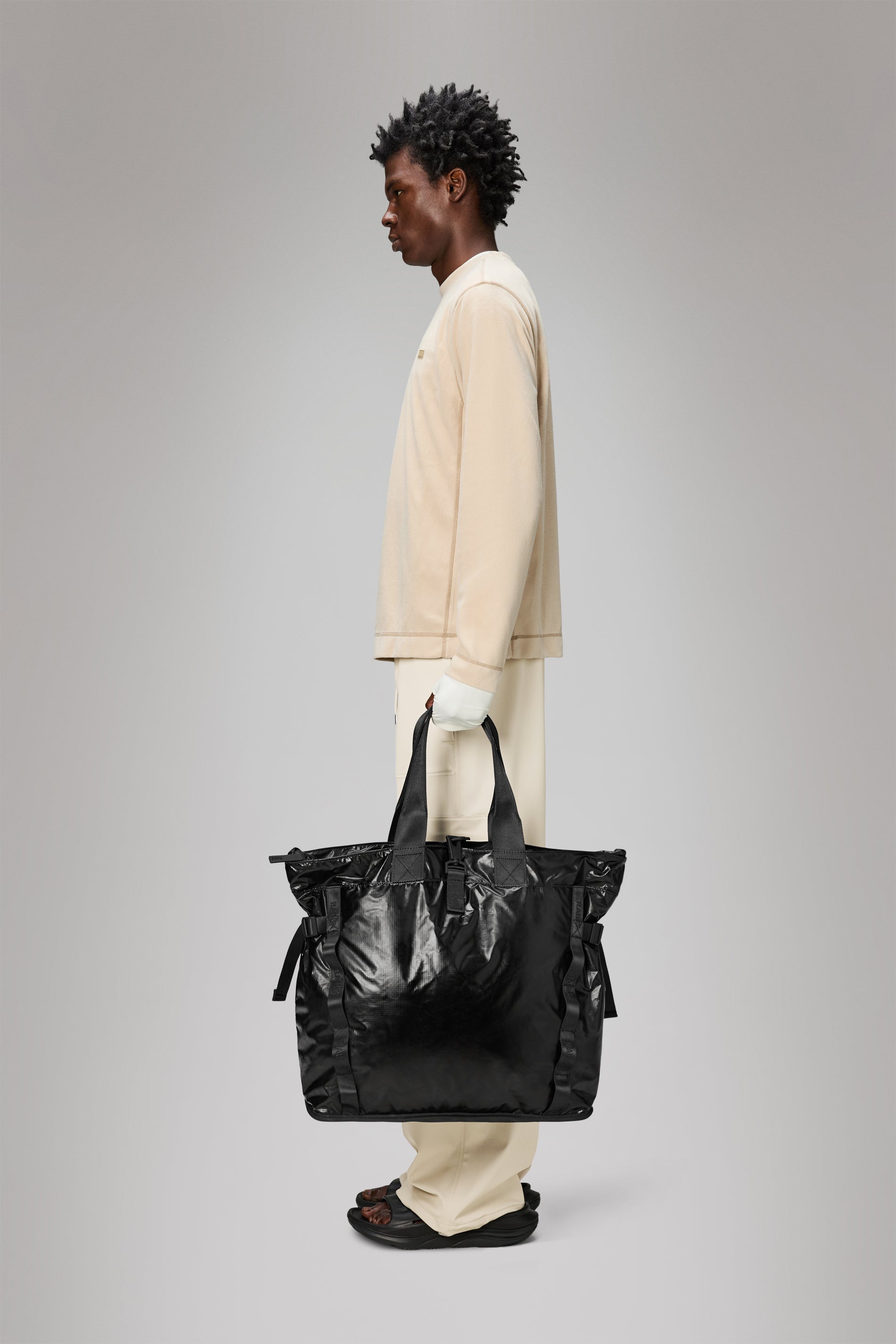 Rains® Tote Bag Mini in Black for £65 | No Custom Duty