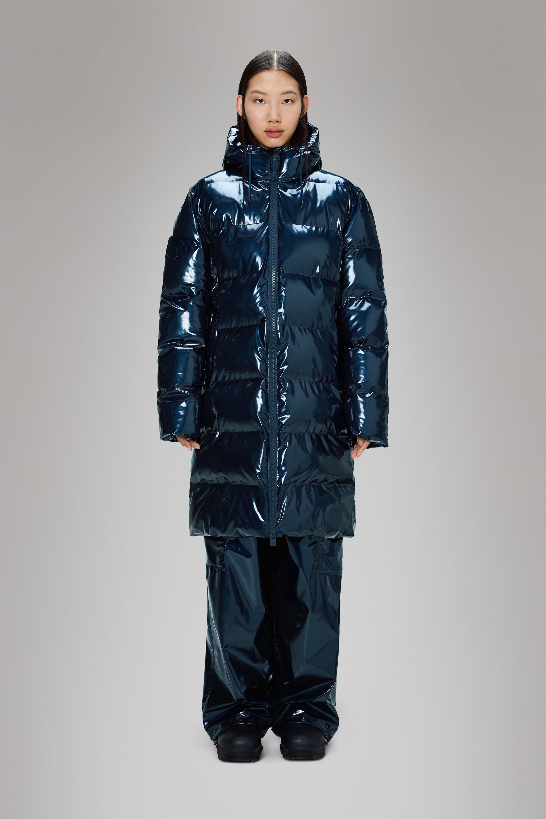 Rains® Alta Longer Puffer Jacket in Spill for £419 | Free Shipping