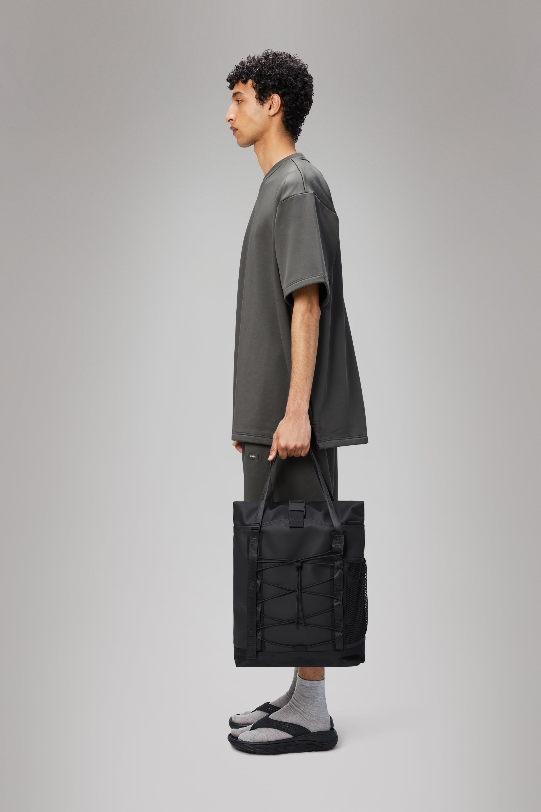 Rains® Tote Bag Mini in Black for £65 | No Custom Duty