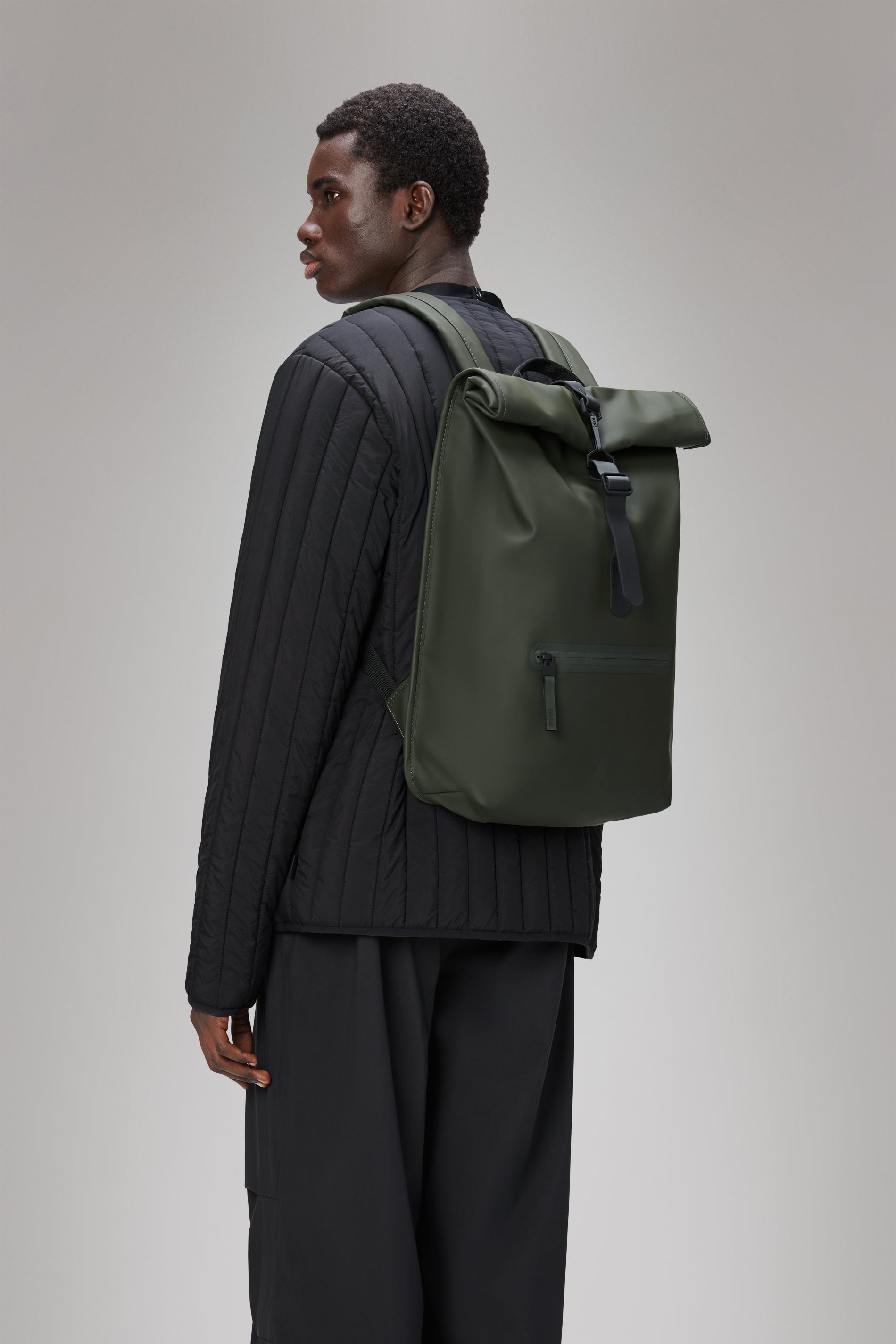 Rains® Rolltop Rucksack in Black for £105 | Free Shipping