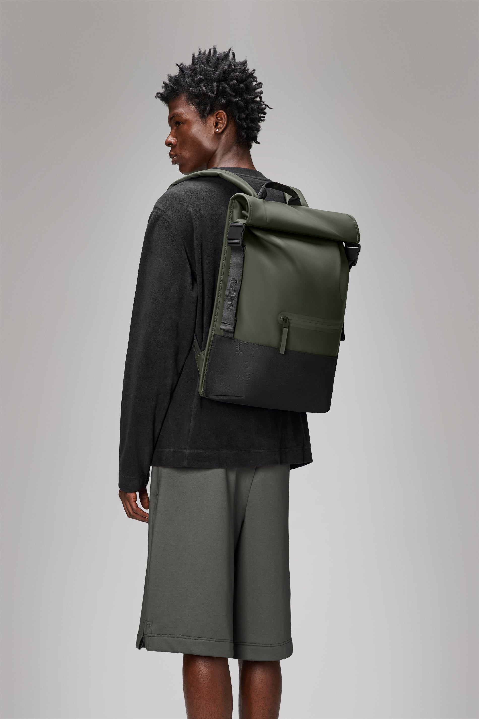 Rains® Rolltop Rucksack in Black for £105 | Free Shipping
